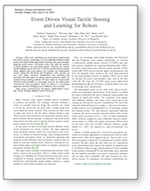 Event-Driven Visual-Tactile Sensing and Learning